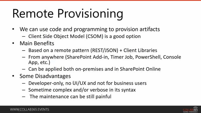 Remote Provisioning with the new PnP Provisioning Engine - Collab365