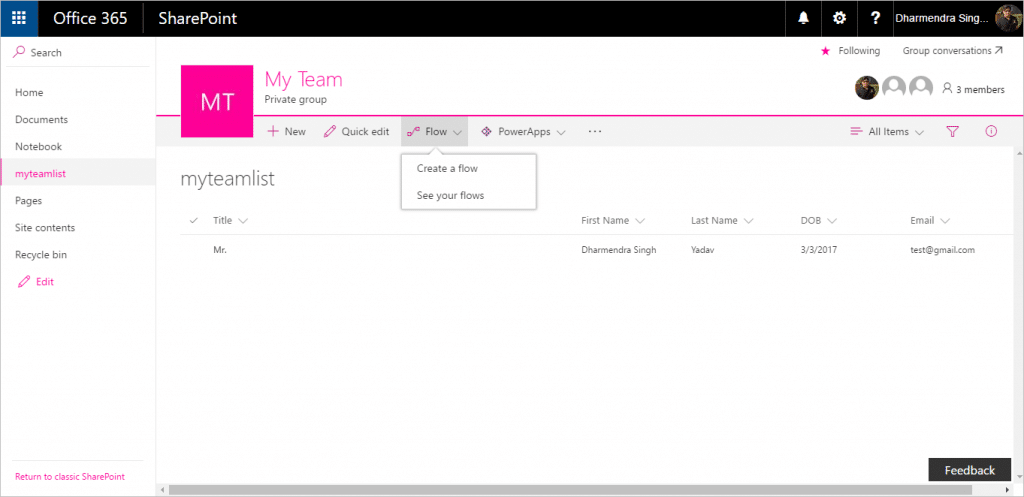 How to alert Microsoft Teams from a SharePoint List (with Flow) - Collab365