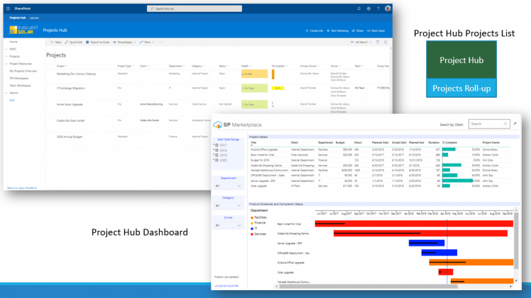 Create a Project Hub to manage across projects deployed with MS Teams ...