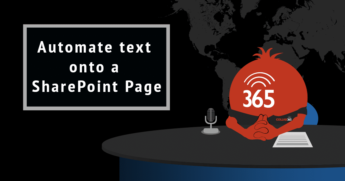 How to add text to any part of a SharePoint Page using Power Automate (aka. Microsoft Flow ...