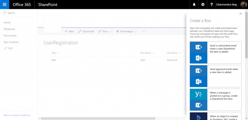 How to create a User Registration Form using PowerApps, Flow & SharePoint Lists - Collab365