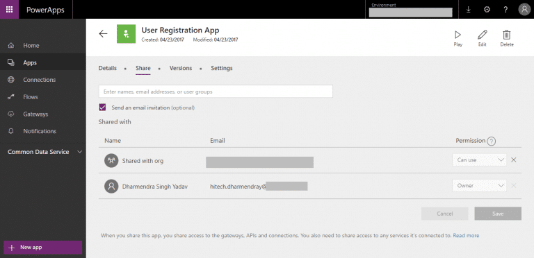 How to create a User Registration Form using PowerApps, Flow & SharePoint Lists - Collab365