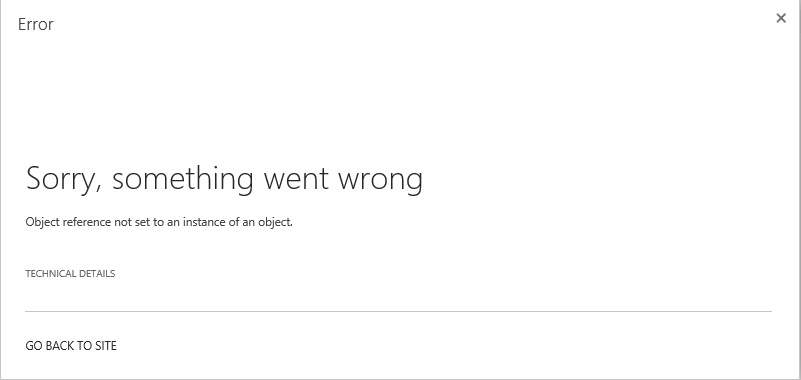 Delete Webapplication Error Object Reference Not Set To An Instance Of